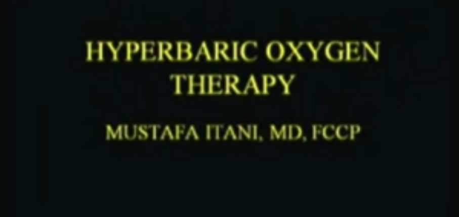 Hyperbaric Oxygen Therapy – Mustafa ITANI – http://slpsleb.org/